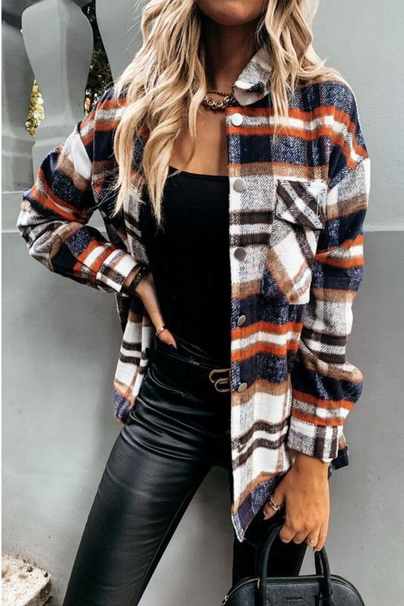 Blue Mix Plaid Shacket – Gorgeous Chique Boutique
